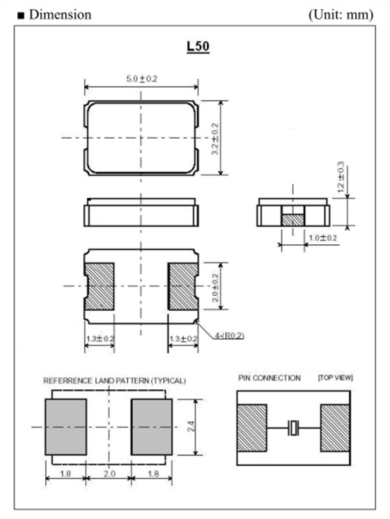 ITTI晶振,L50便携式多媒体设备晶振,L5050-20.000-16安防晶振